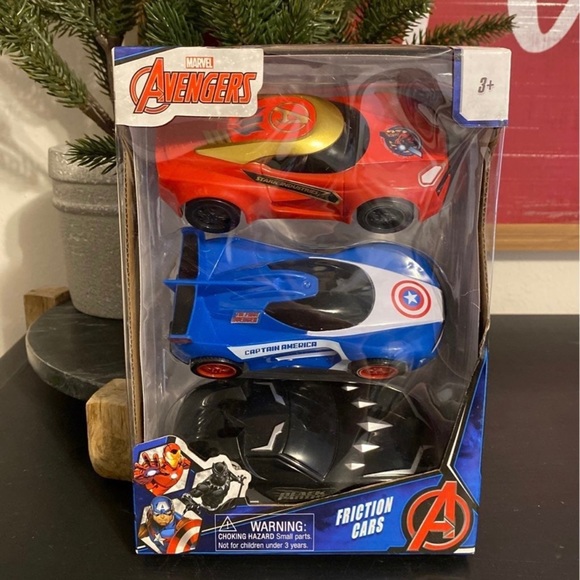 Marvel | Toys | Marvel Avengers 3 Pack Friction Cars Iron Man Captain ...
